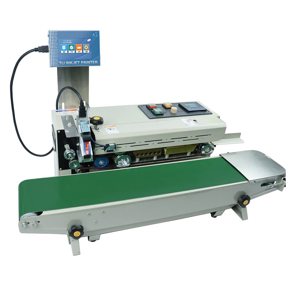 Coditeck factory price seal machine with inkjet printer conveyors